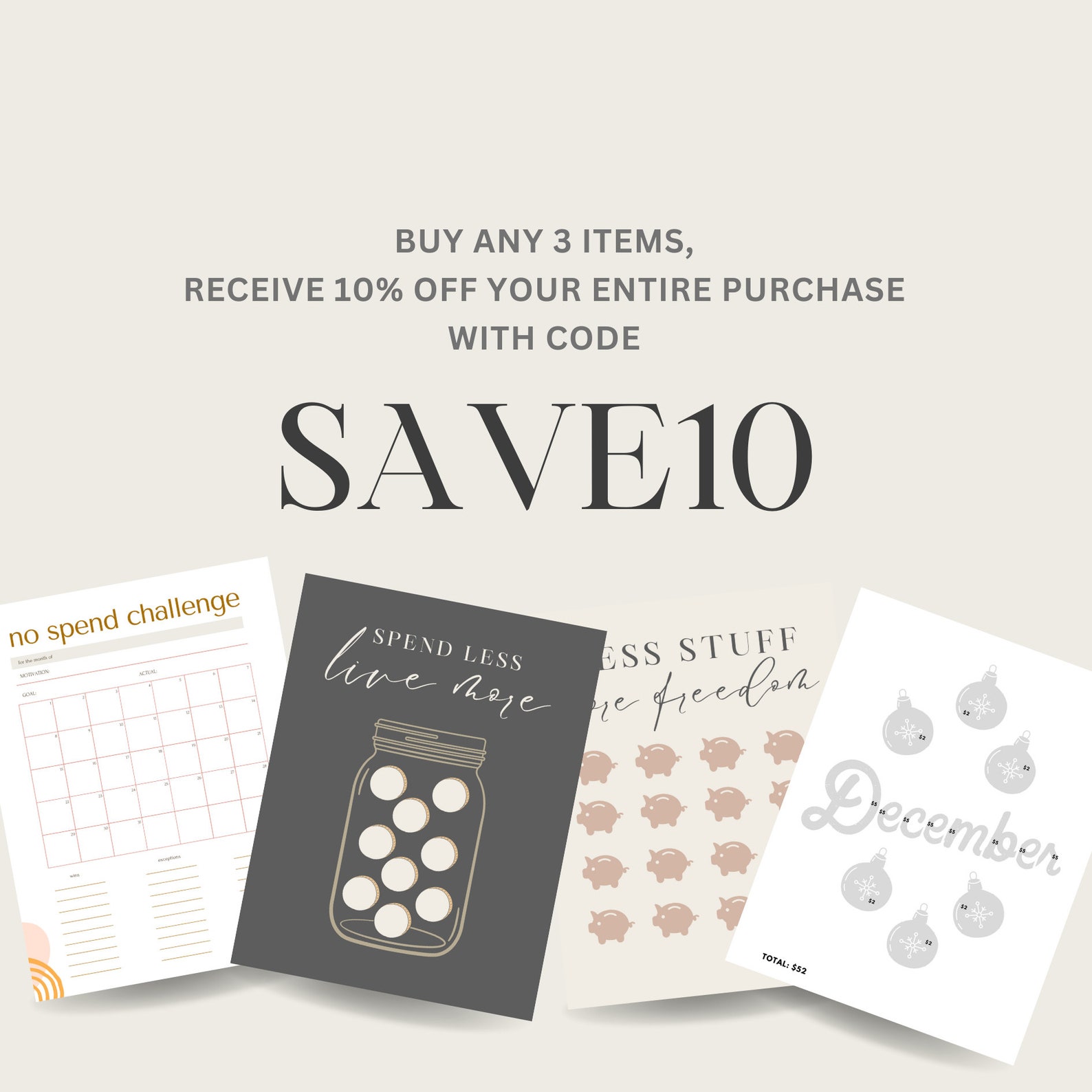 ULTIMATE No Spend Month Tracker - 6 Colors - Savings Challenge - 2023 ...