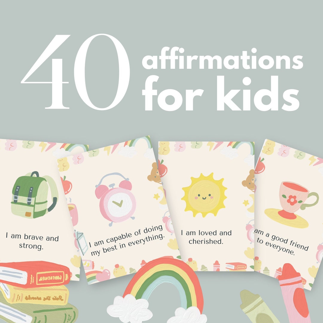 Printable Kids Affirmations, Kids Affirmation Cards, Positive ...