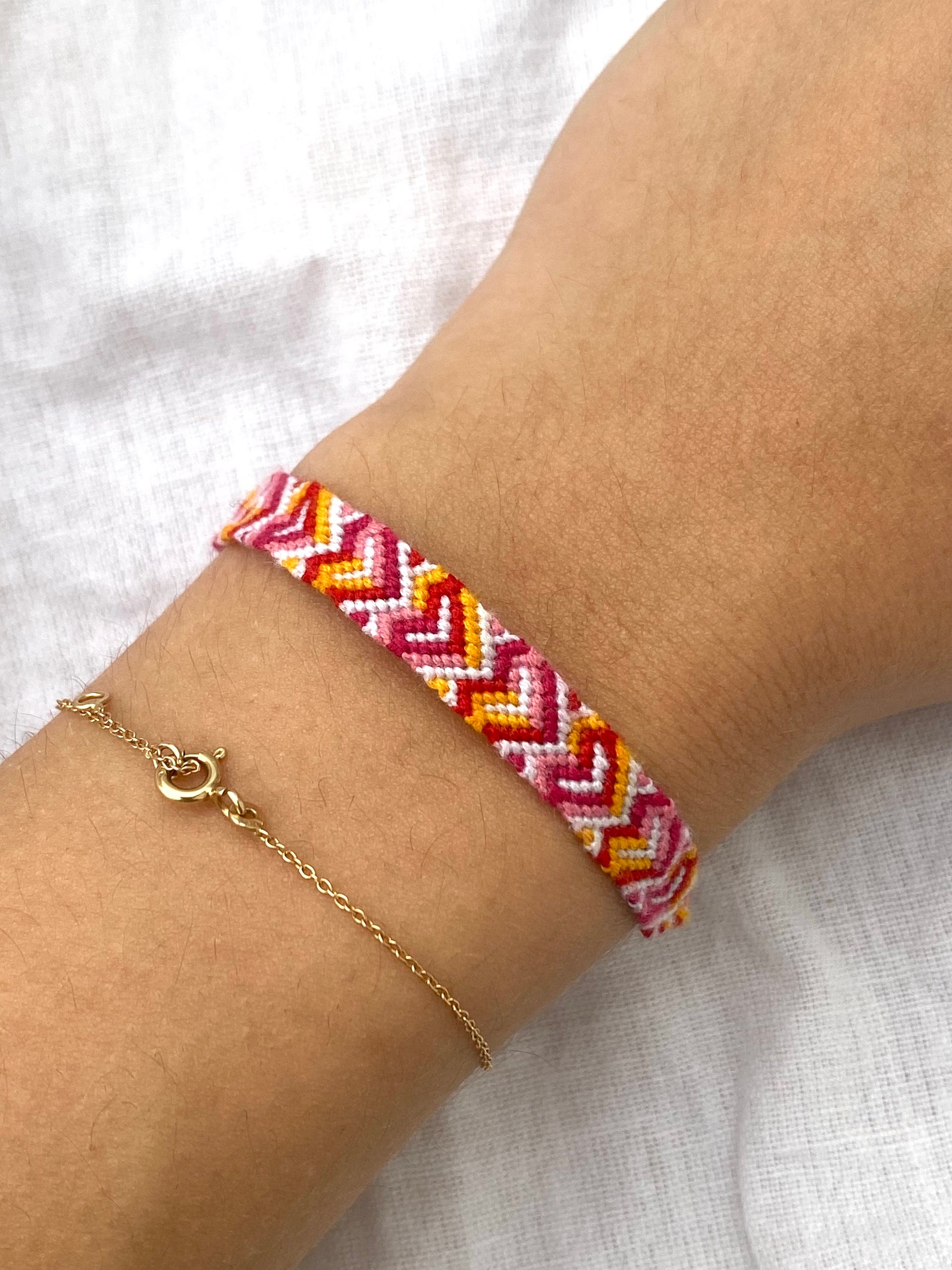 Handwoven Friendship Bracelet Knotted in an Abstract Heart - Etsy