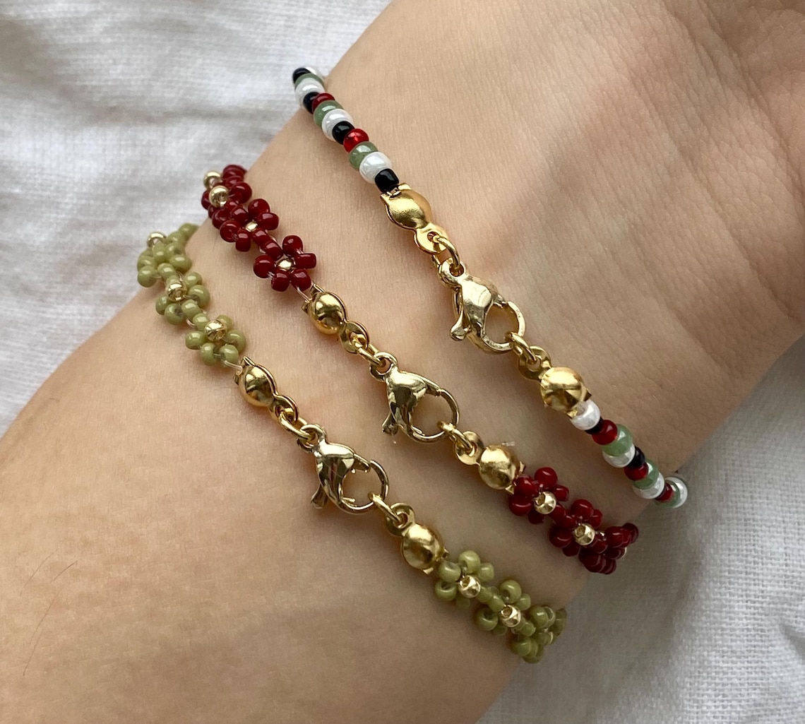 100% Donation to Hunger Relief for Palestine- Floral or Beaded Bracelet ...