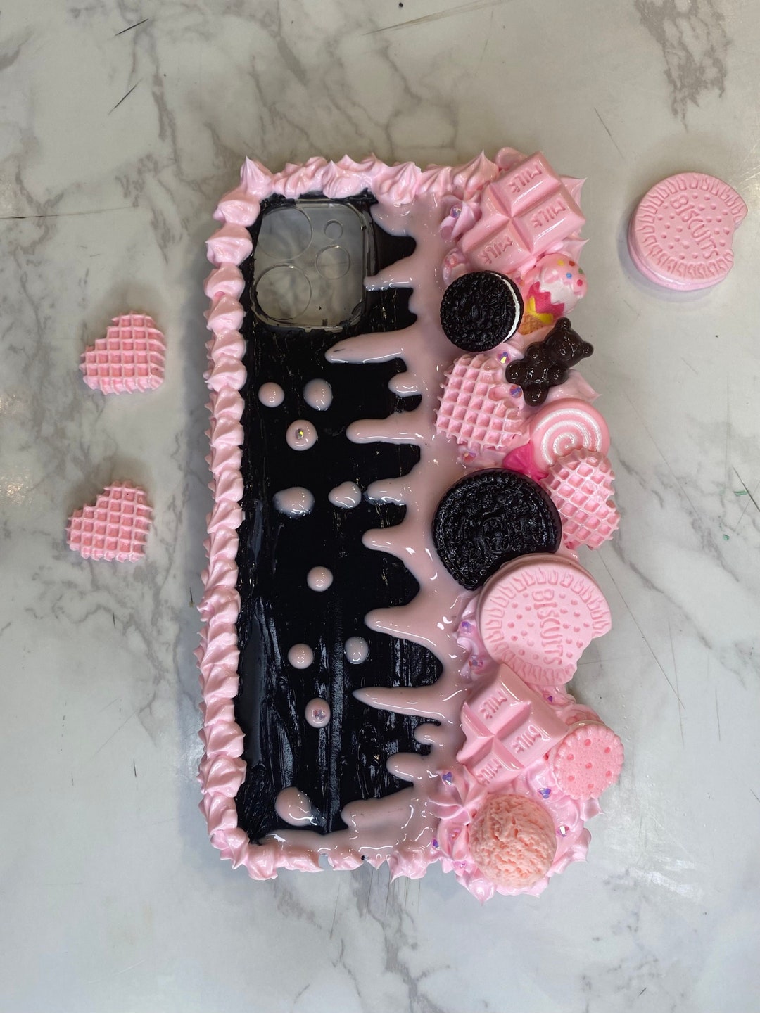 Decoden Phone Case Blackpink Drip Bling Fake Cream Kawaii Case for ...