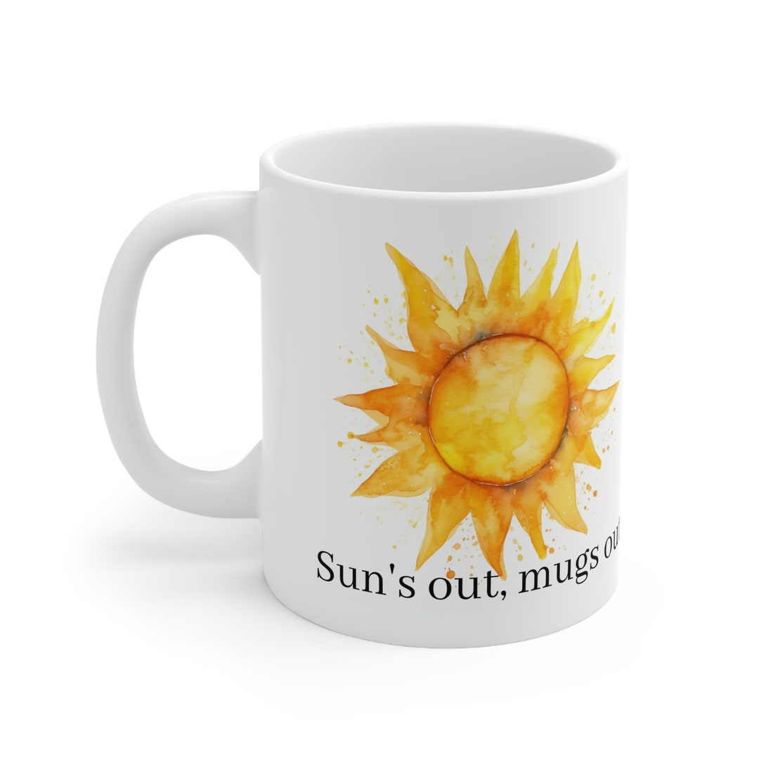Cute Happy Sun Mug, Yellow Sunshine, Morning Daytime Mug - Etsy