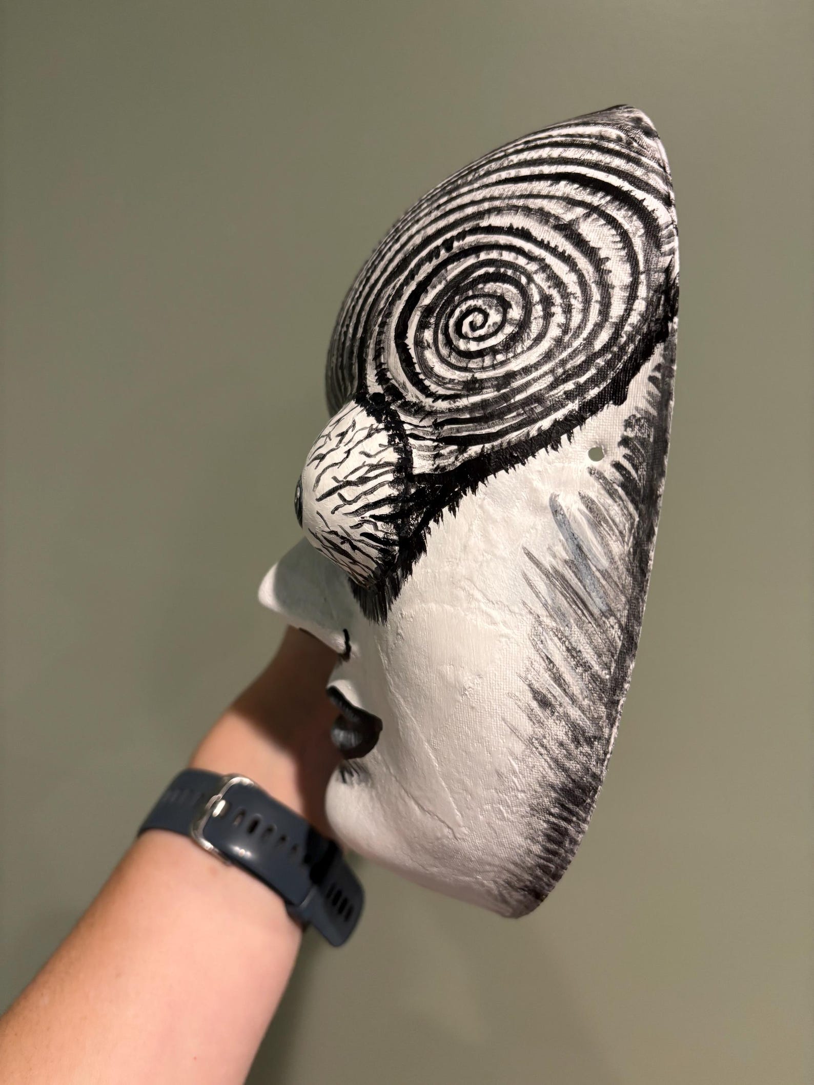 Handmade Paper Mache Mask: Uzumaki Inspired Mask Halloween Costume - Etsy
