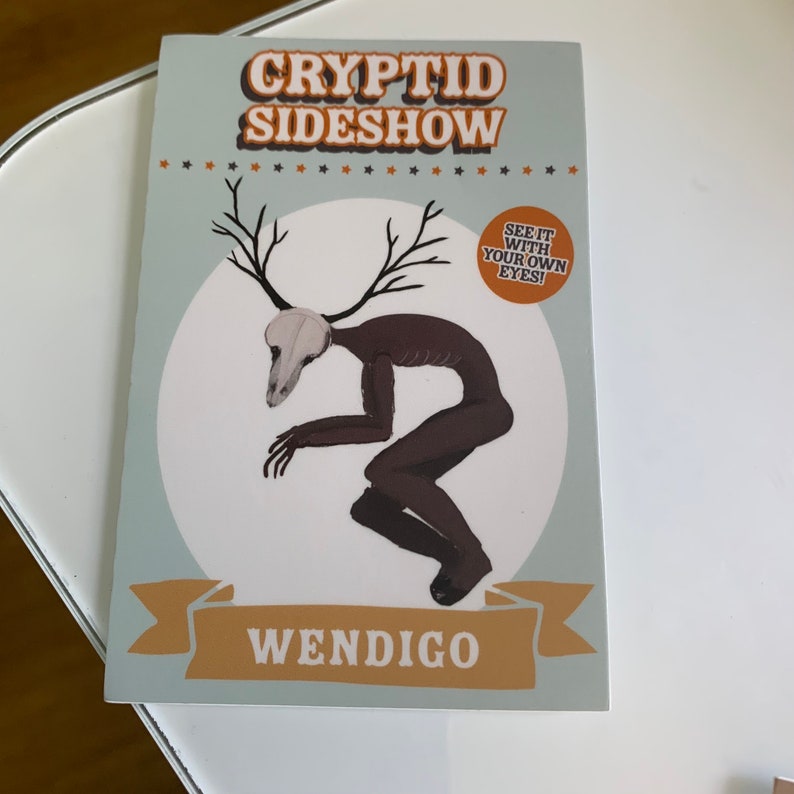 Cryptid Sideshow Vinyl Sticker Set: Bigfoot, Mothman, Wendigo - Etsy