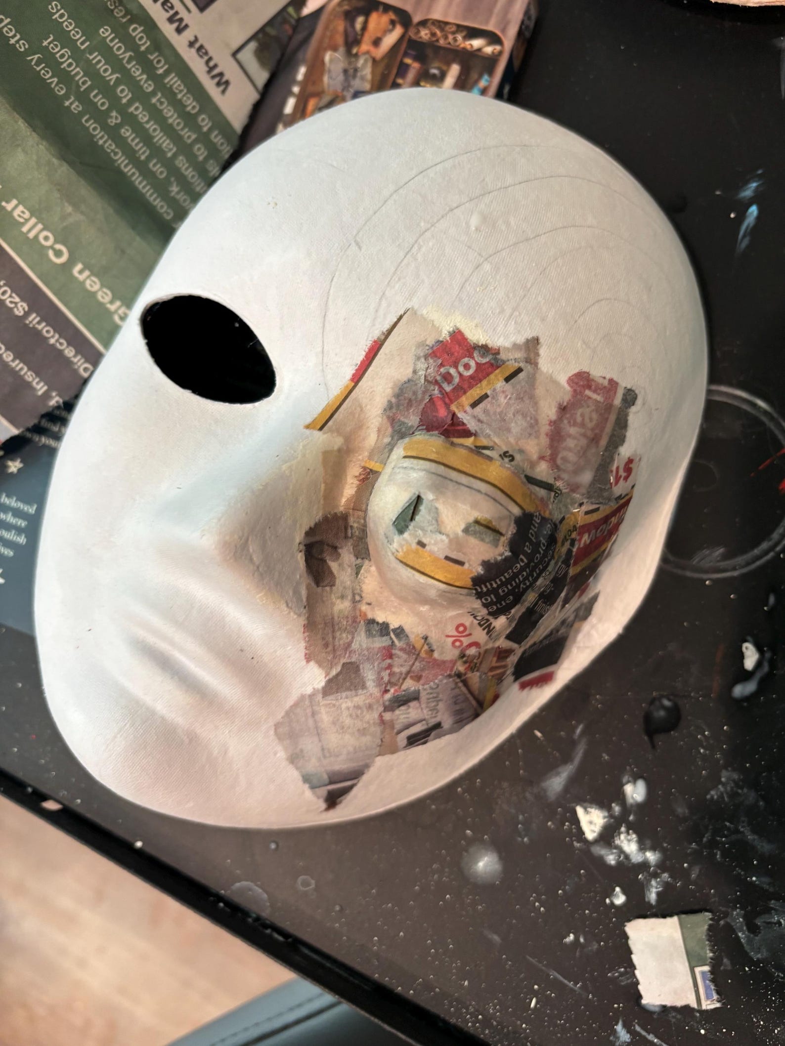 Handmade Paper Mache Mask: Uzumaki Inspired Mask Halloween Costume - Etsy
