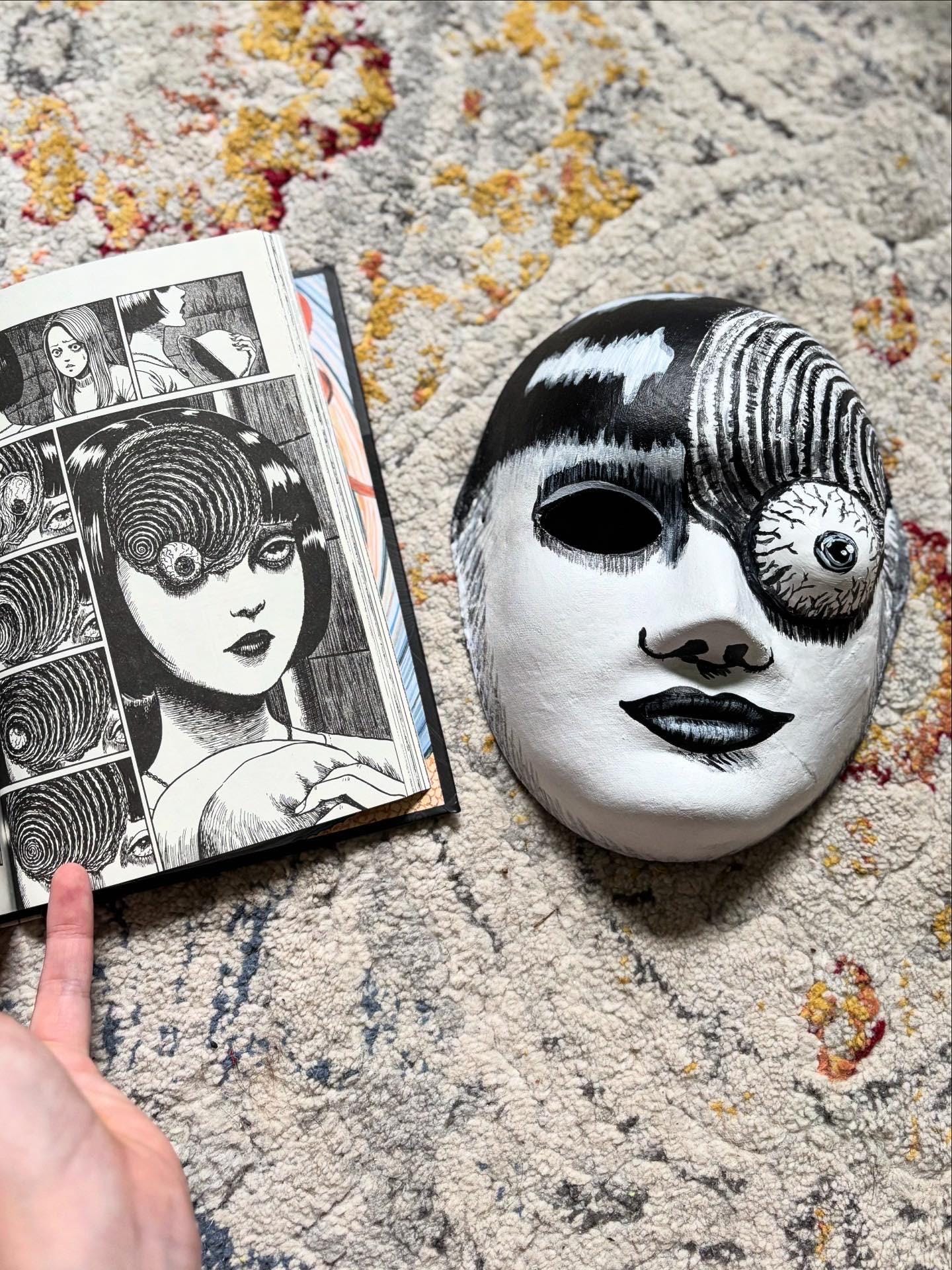 Handmade Paper Mache Mask: Uzumaki Inspired Mask Halloween Costume - Etsy