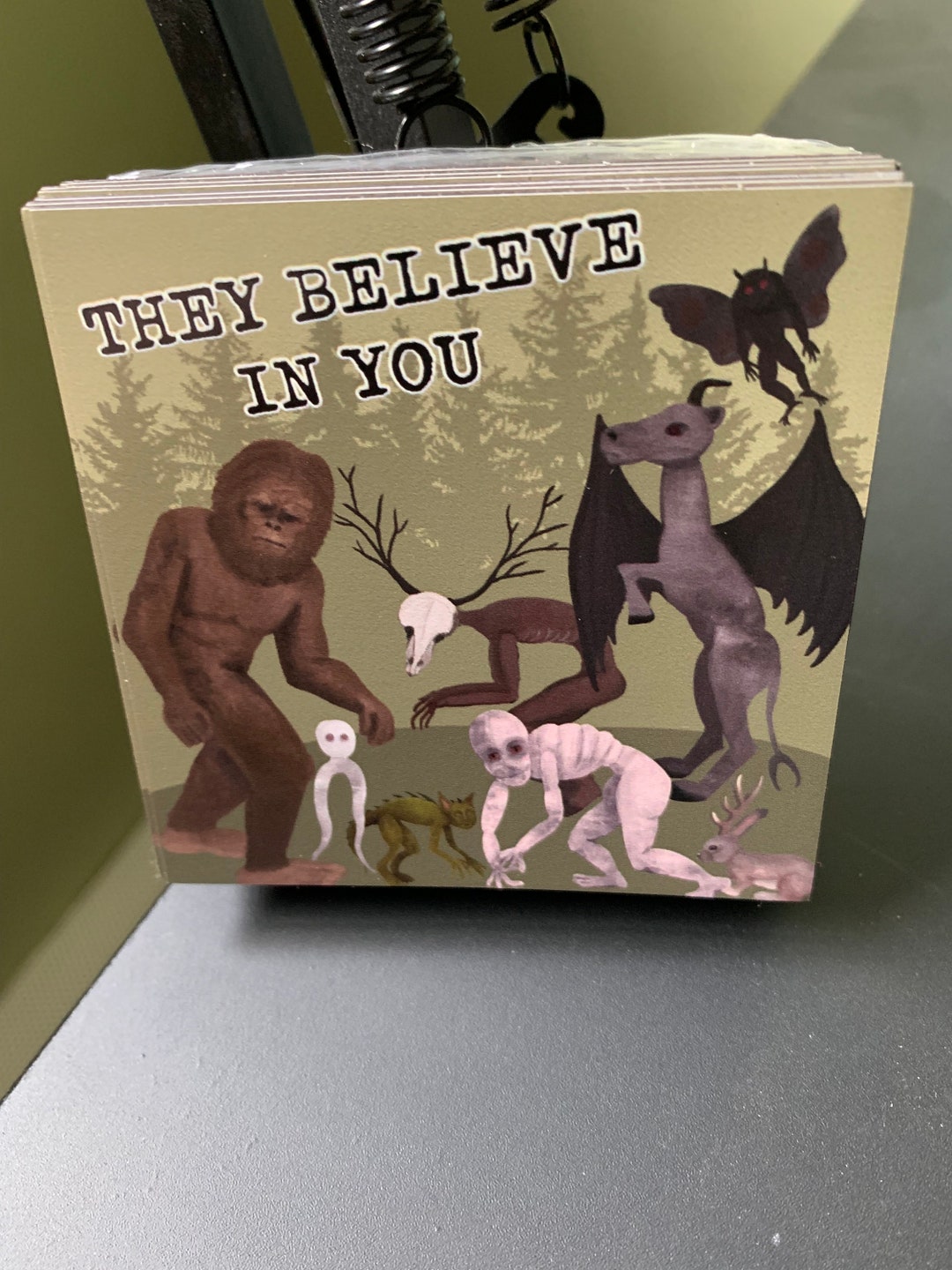 Cryptid Creature Motivational Magnet They Belive in You Cryptozoology ...