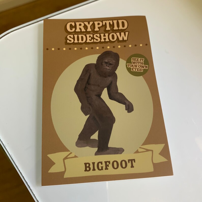 Cryptid Vinyl Sticker Set | Mothman | Bigfoot | Wendigo | Cryptozoology ...