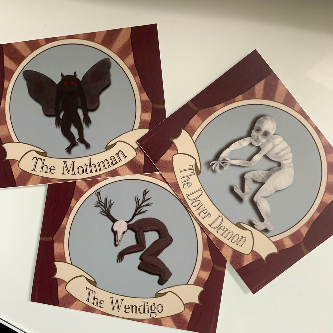 Cryptid Mothman Dover Demon Wendigo Cryptozoology Circus Laptop ...