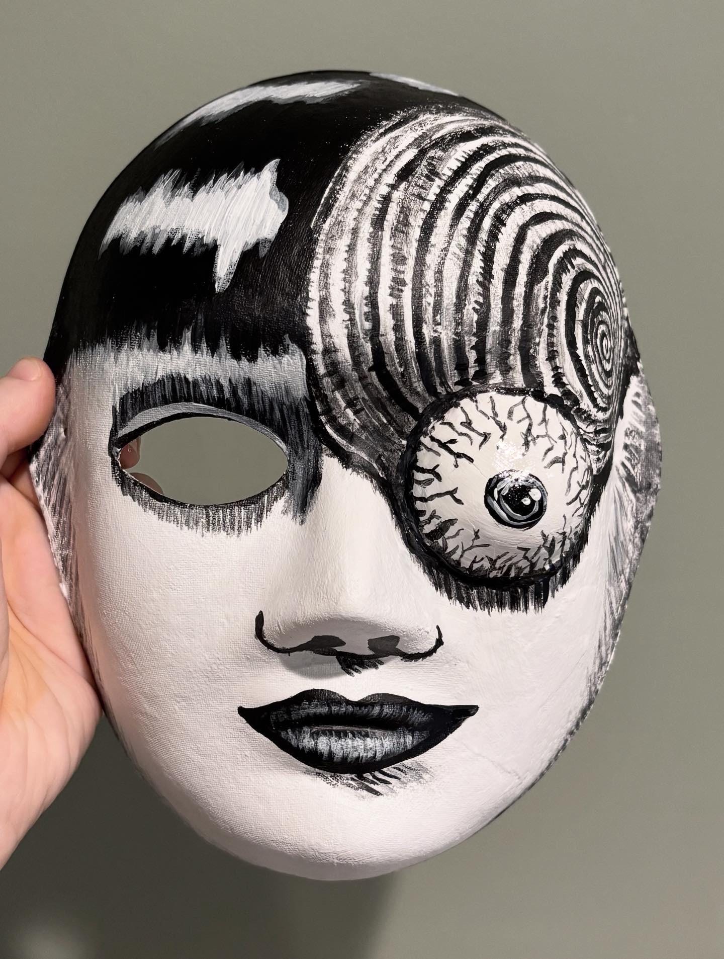Handmade Paper Mache Mask: Uzumaki Inspired Mask Halloween Costume - Etsy