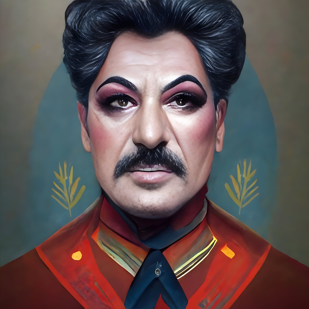 Joseph Stalin Humorous Funny Digital Poster Transgender - Etsy