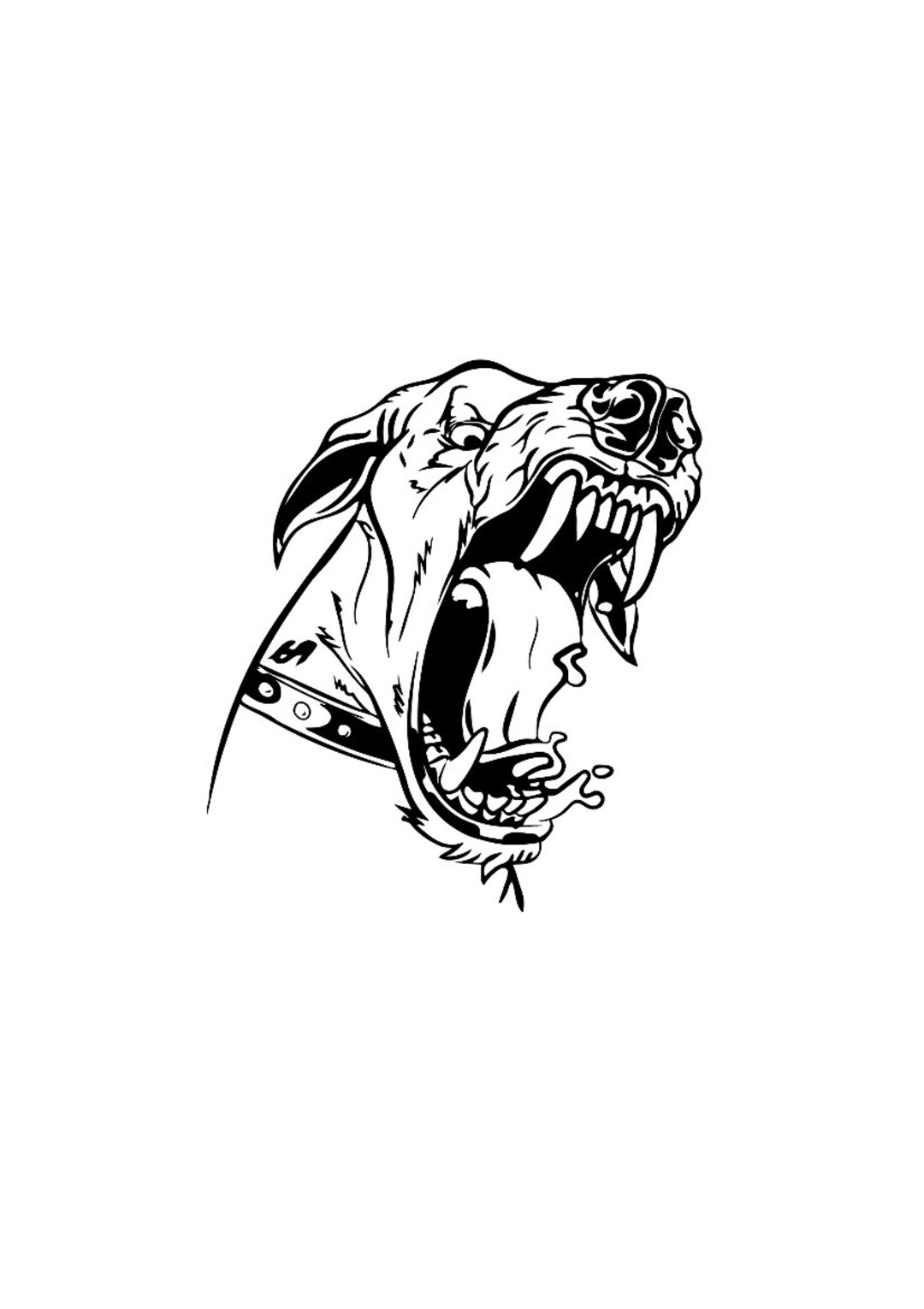Angry Dog Svg Vector Png Pdf Psd Jpeg Cricut Dog Silhouette Digital ...