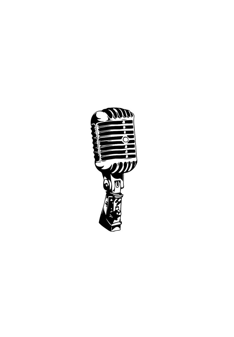 Microphone Svg Vector Png Pdf Psd Jpeg Cricut Silhouette Microphone ...
