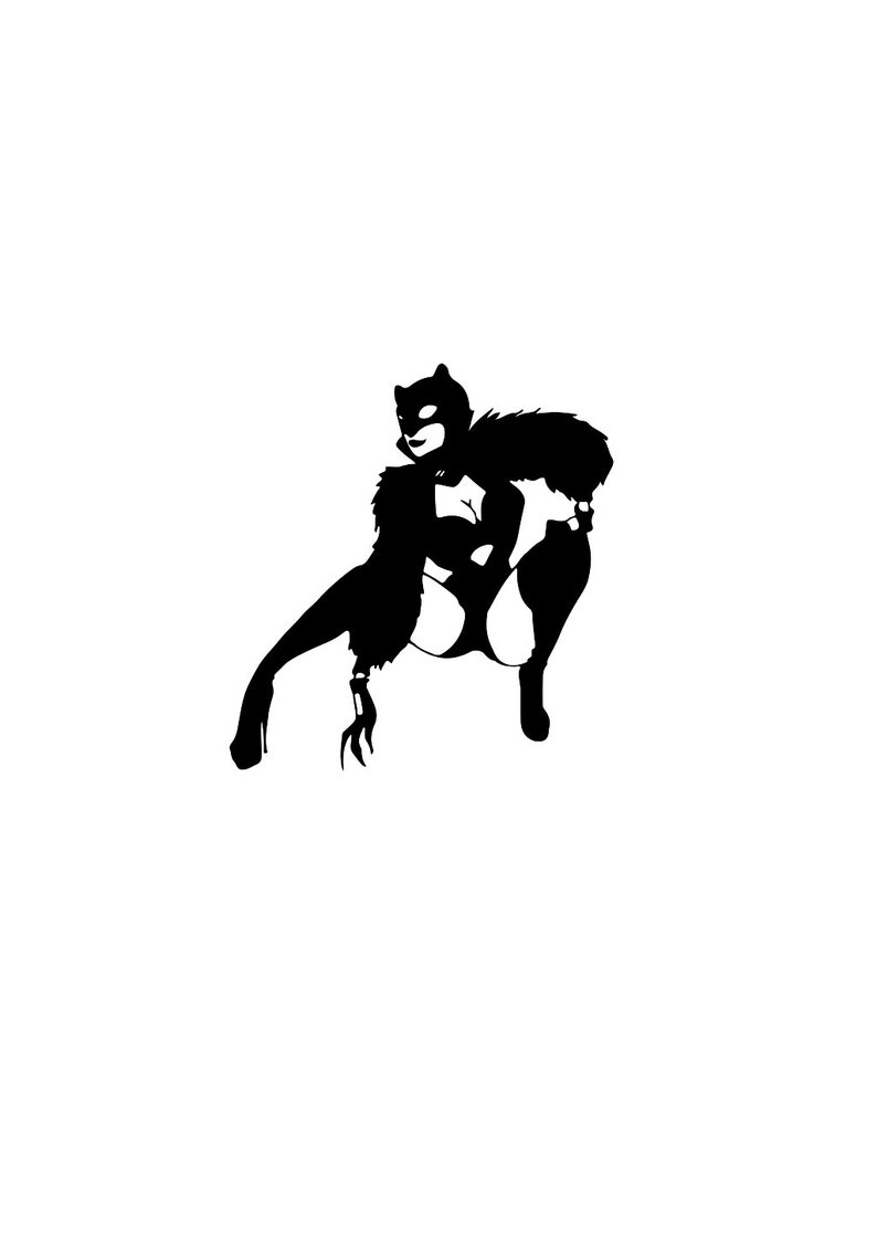 Cat Woman Svg Vector Png Pdf Psd Jpeg Cricut Silhouette Digital Download 300 Dpi Etsy