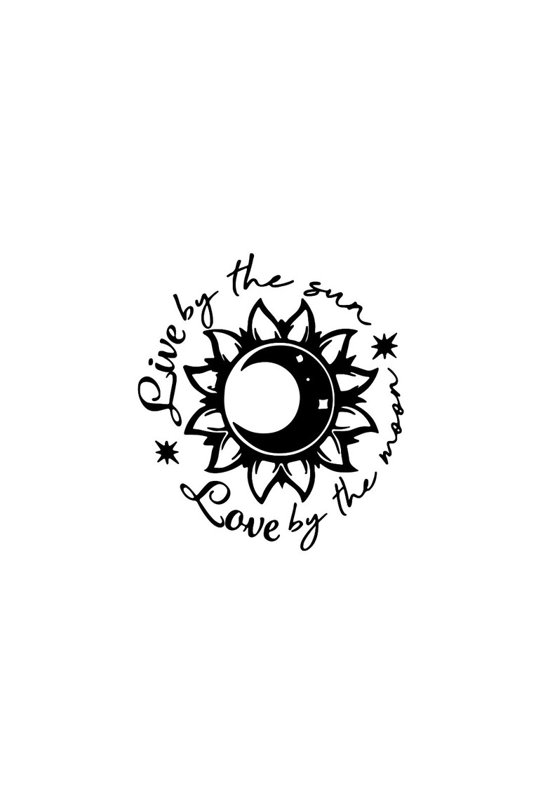 Sun Moon Svg Vector Png Pdf Psd Jpeg Cricut Silhouette Digital Download ...