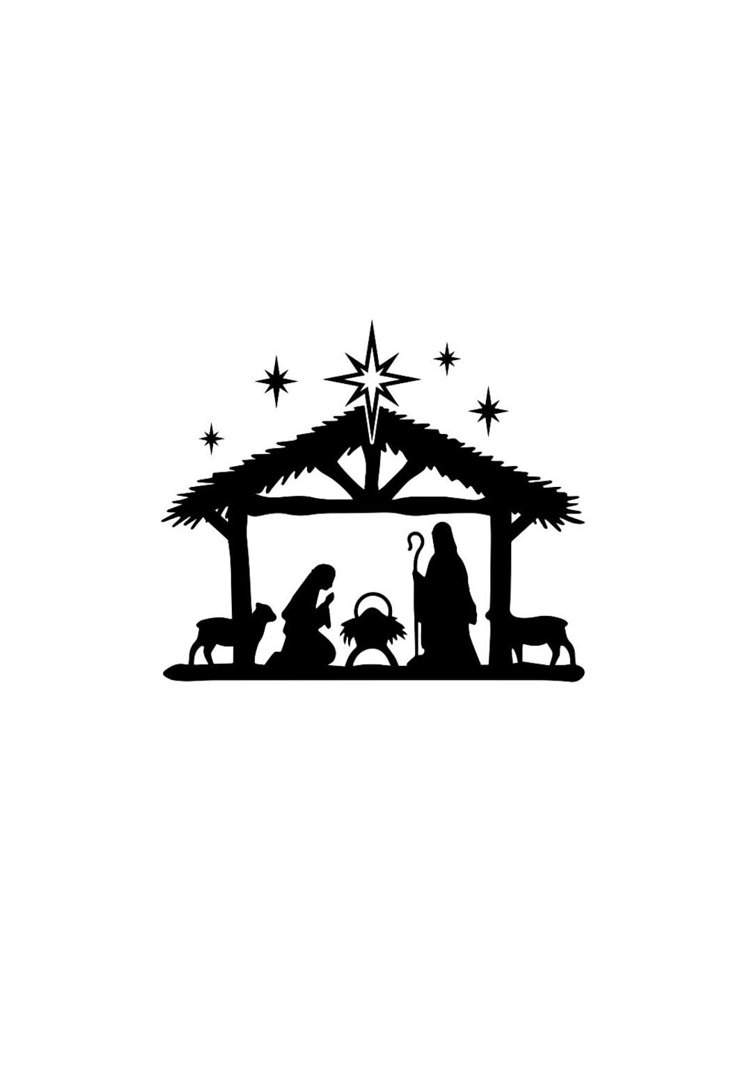 Belén svg vector png pdf psd jpeg cricut silueta Jesús Navidad svg ...