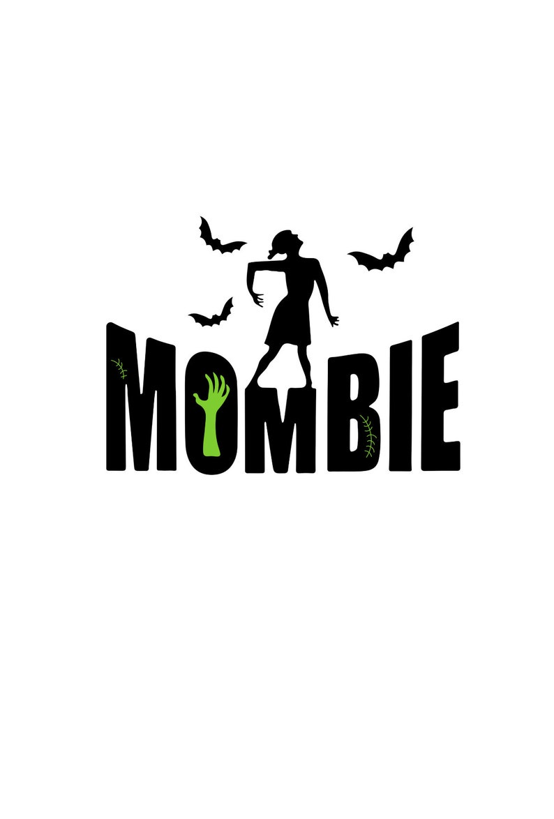 Mombie Svg Vector Png Pdf Psd Jpeg Cricut Silhouette Zombie Mom ...