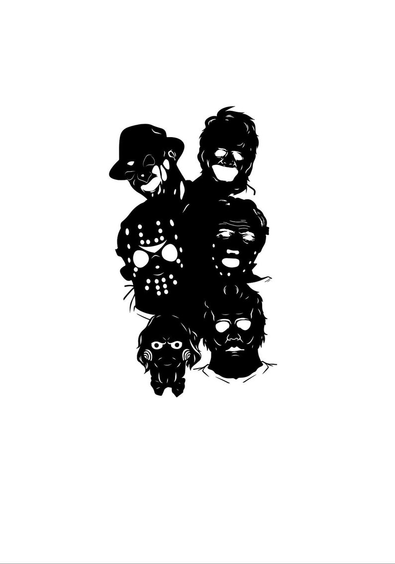 Psycho Svg Vector Png Pdf Psd Jpeg Cricut Silhouette Halloween Mask ...