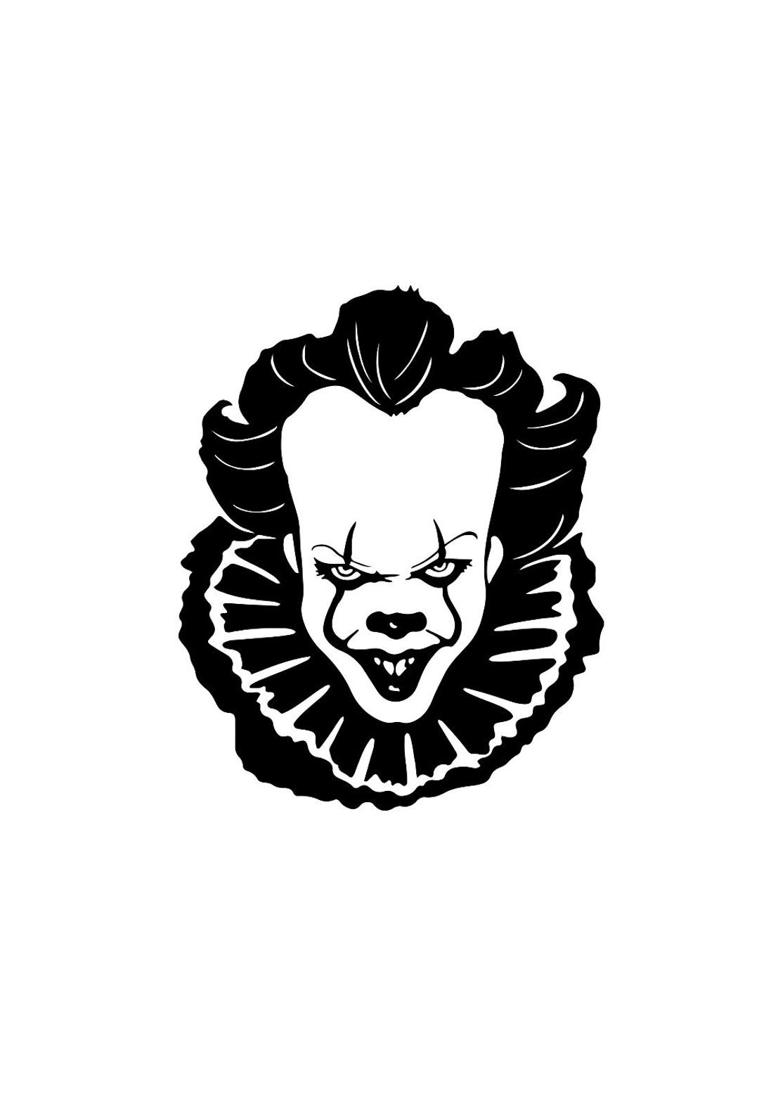 Pennywise Svg Vector Png Pdf Psd Jpeg Cricut Clown Silhouette - Etsy