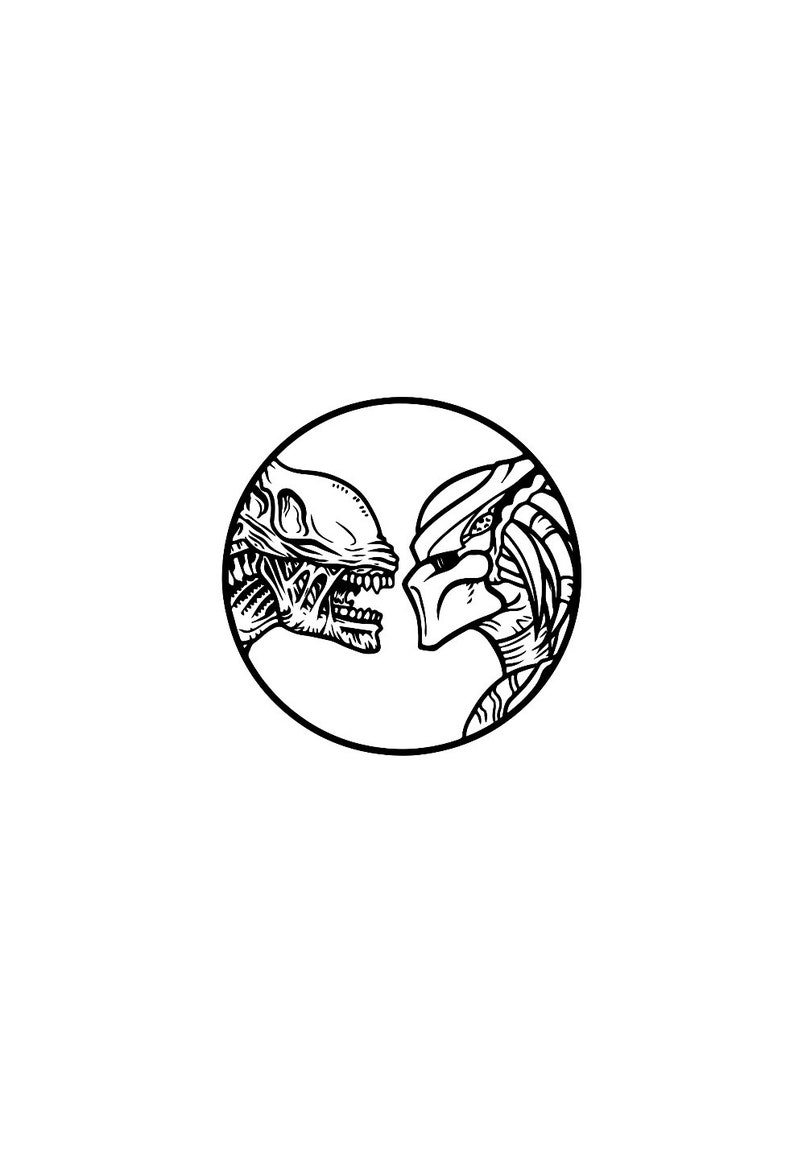 Alien Predator Svg Vector Png Pdf Psd Jpeg Cricut Silhouette Digital ...