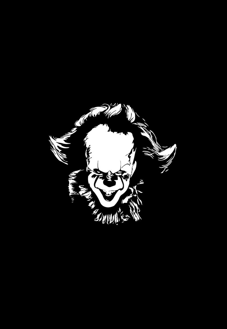 Pennywise Svg Vector Png Pdf Psd Jpeg Cricut Clown Silhouette Digital ...