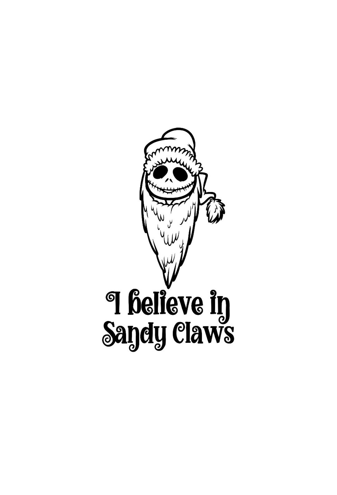 Sandy Claws svg vector png pdf psd jpeg cricut silueta pesadilla ...