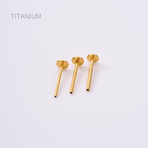 20G 18G 16G Implant Titanium Gold/silver THREADLESS Post Replacement ...