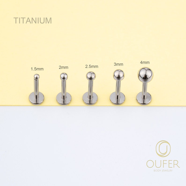 THREADLESS Push Pin Flat Back 16G/18G/20G Labret Studimplant - Etsy