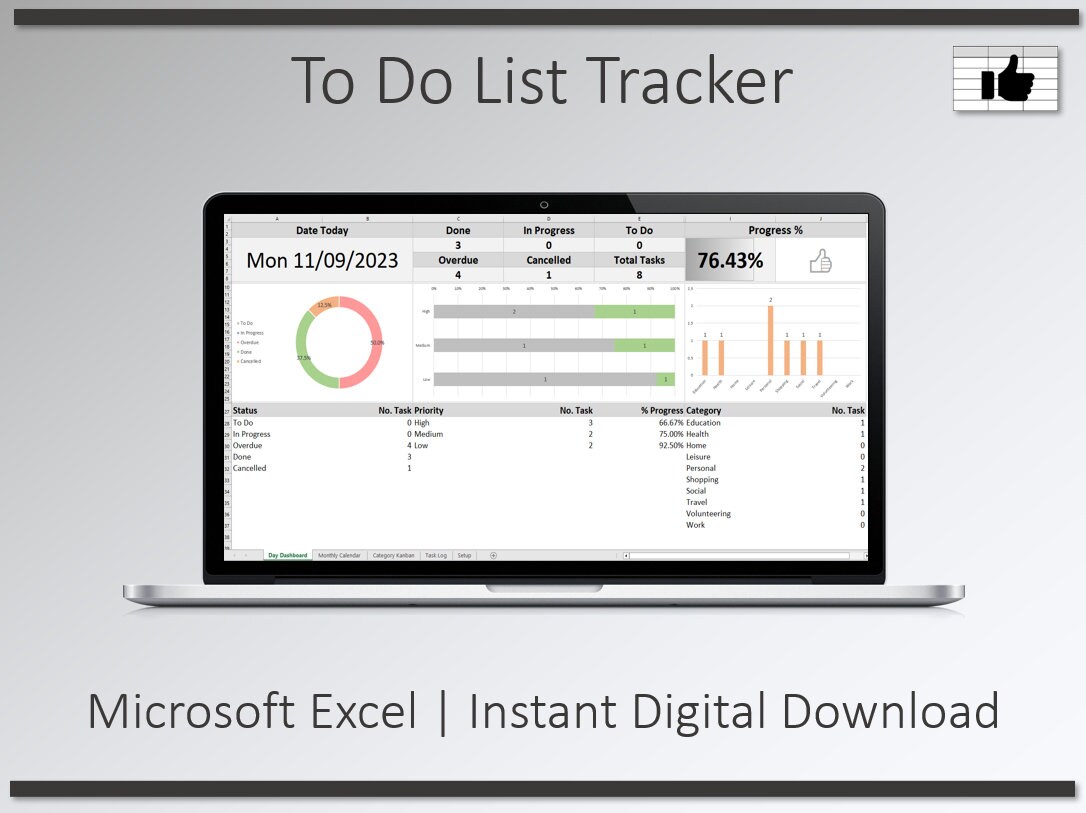 To Do List Excel Template Task Tracker Excel Template to Do List ...