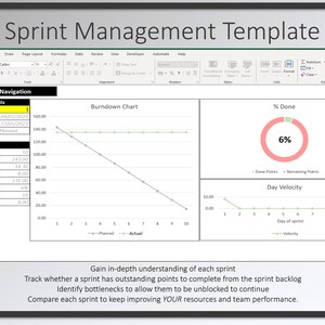 Sprint Management Excel Template Scrum Excel Template Agile Excel Template Sprint Management ...