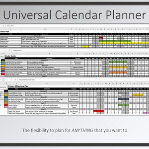 Excel Calendar Planner: Weekly, Monthly, Yearly (digital Printable ...