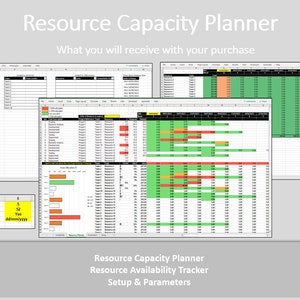 Resource Capacity Excel Template Resource Planner Excel Template ...