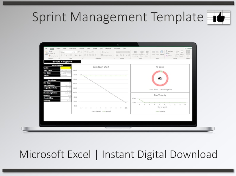 Sprint Management Excel Template Scrum Excel Template Agile Excel ...