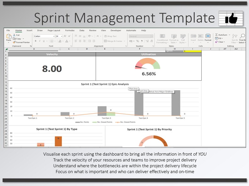 Sprint Management Excel Template Scrum Excel Template Agile Excel ...