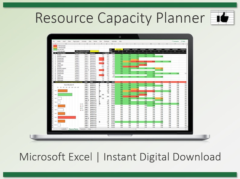 Resource Capacity Planner: Excel Template for Workforce Scheduling ...