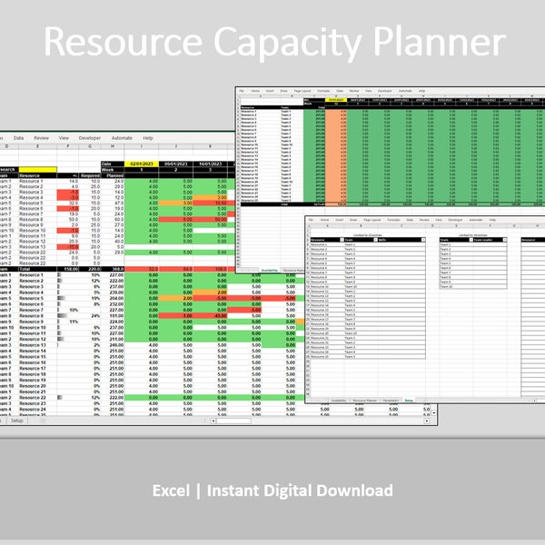 Excel Template for Planner - Etsy