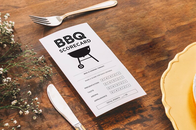 BBQ Printable Score Sheets! Host Your Own Cooking Competition! - Etsy
