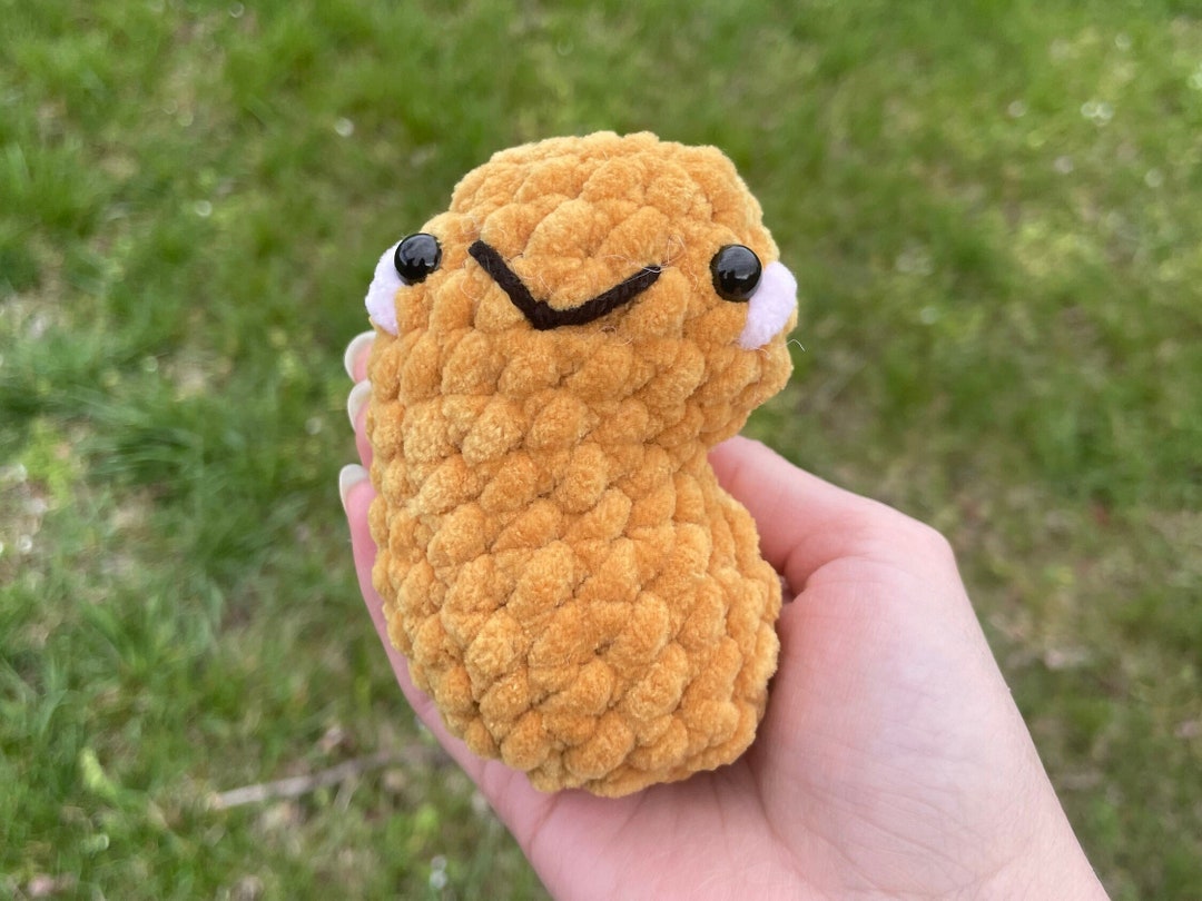 Crochet Chicken Nugget Plushie, Handmade Amigurumi Nuggies Stuffed ...
