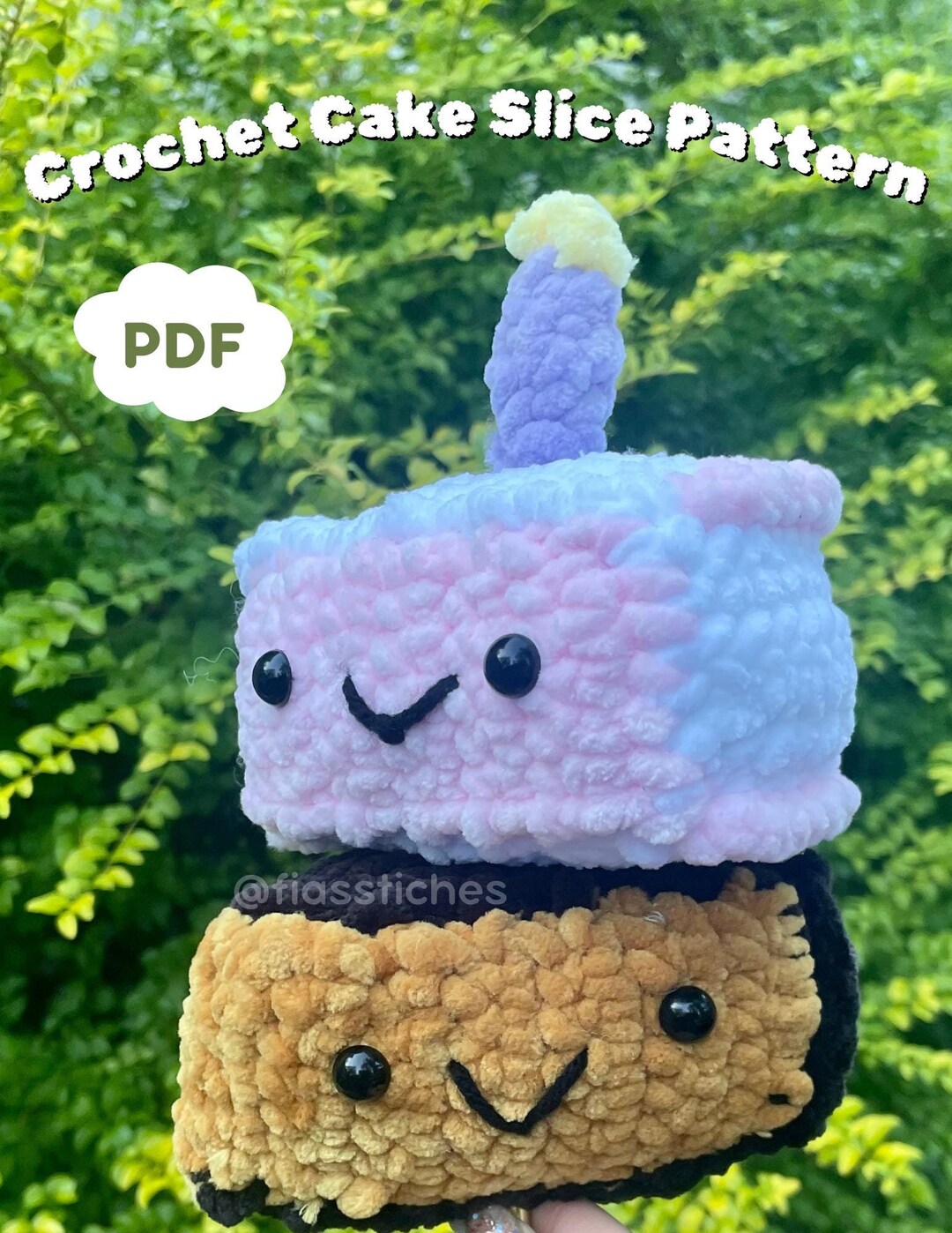 Crochet Cake Slice, Food Amigurumi, Birthday Gift for Kids, Fall, DIY ...