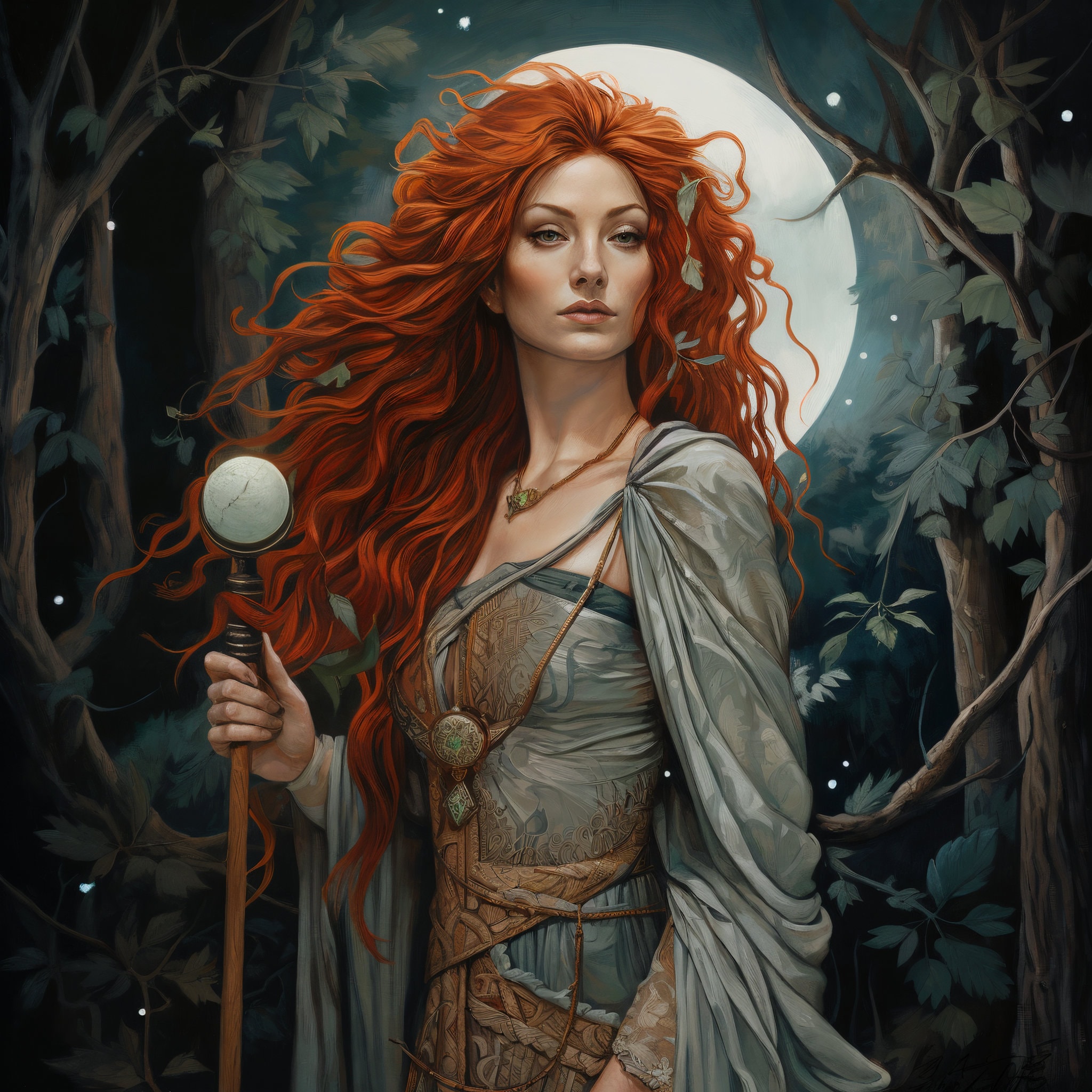 Celtic Moonlight Druidess - Etsy