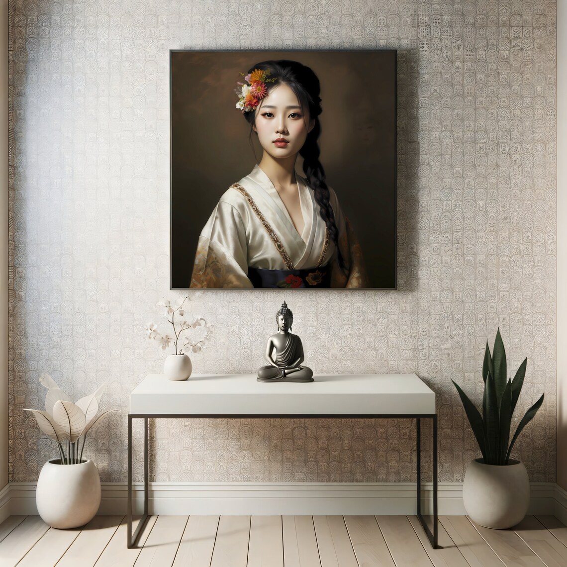 Korean Gisaeng Woman Portrait - Etsy