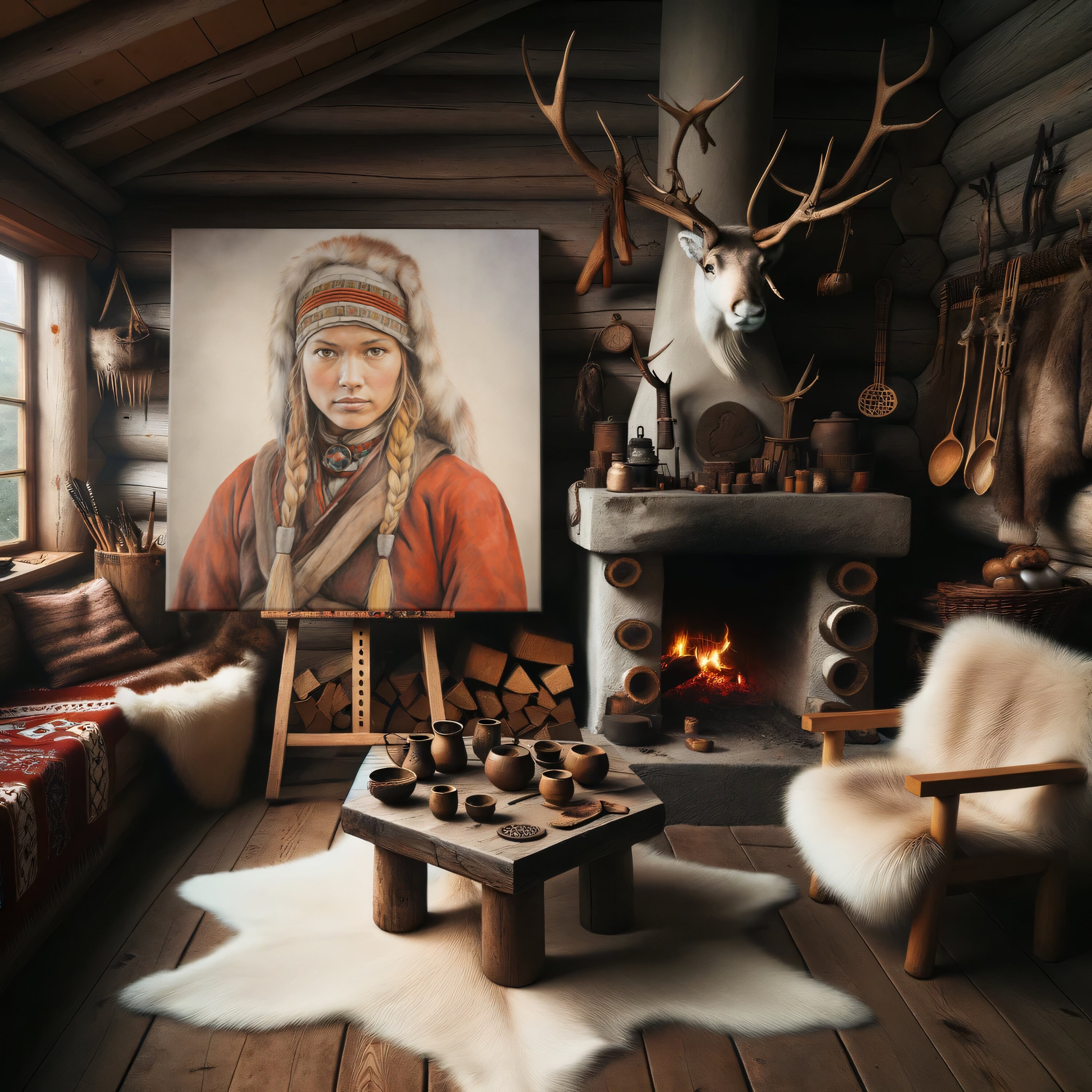 Saami Woman Portrait - Etsy