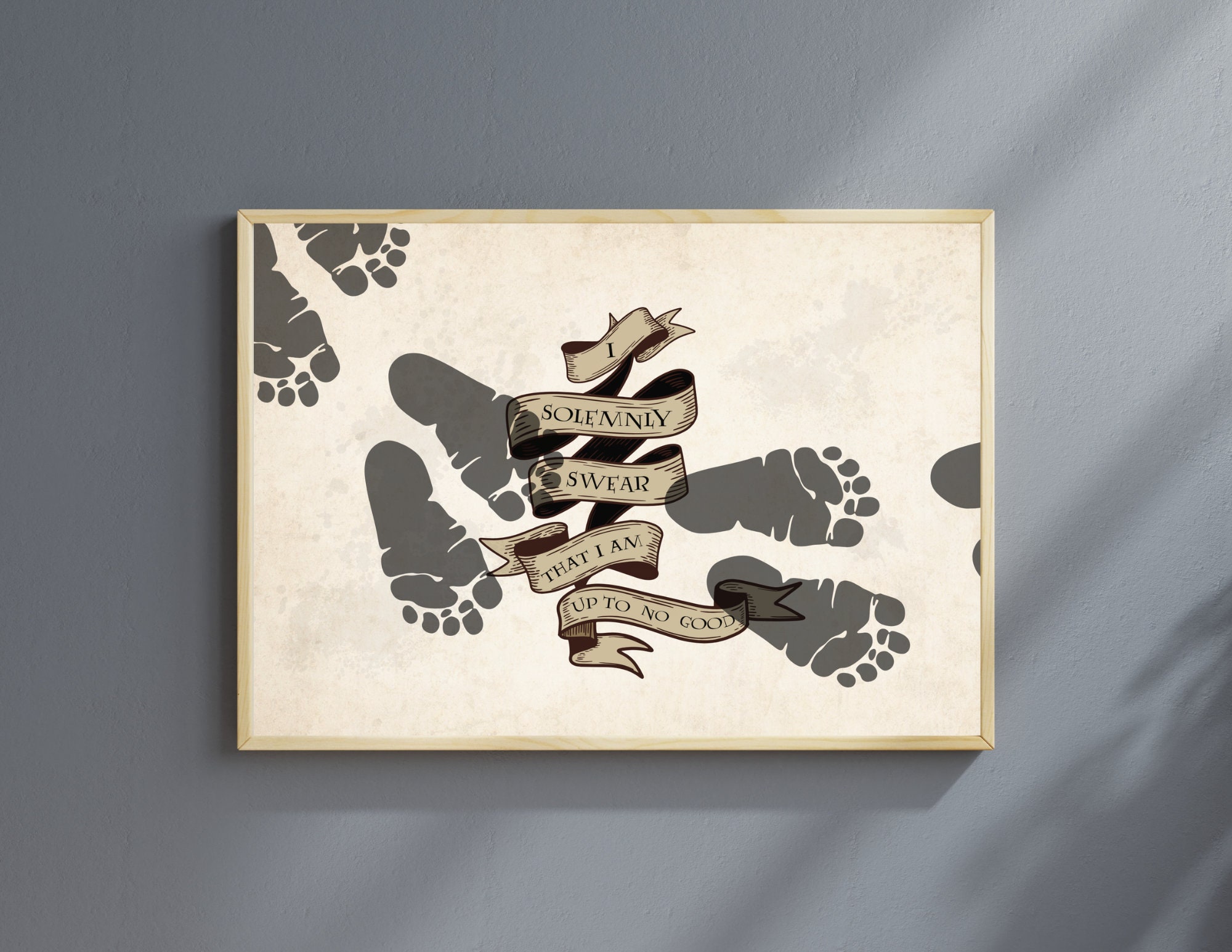 Baby/pet Footprint Keepsake, HP, Marauders Map, Wizard, Mischief ...