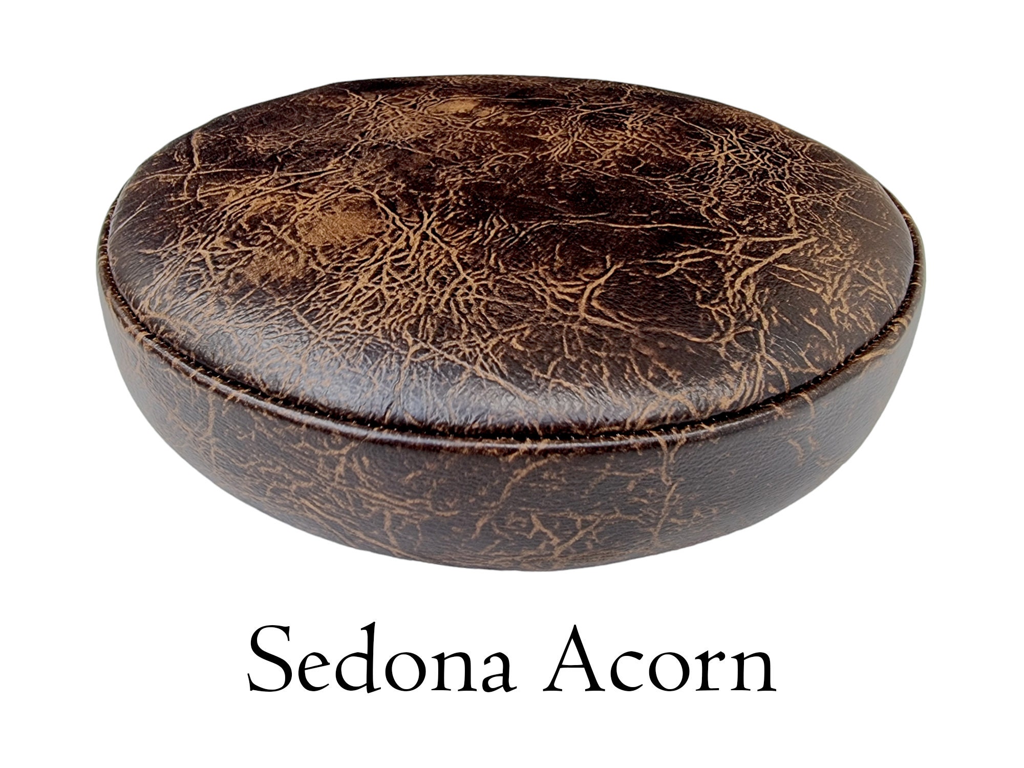 Handmade Genuine Leather Round Bar Stool / Counter Stool Replacement ...