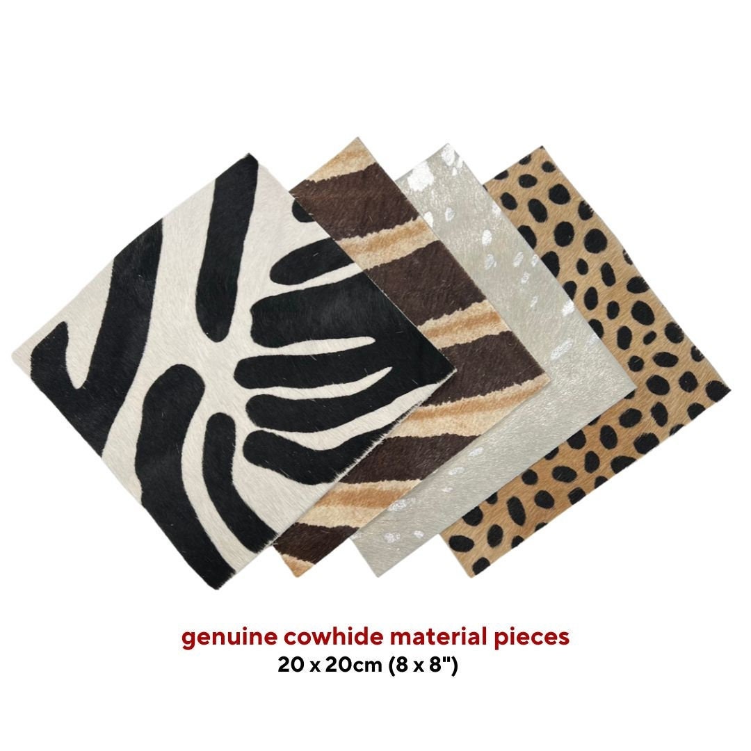 Genuine Cowhide Pre-cut Pieces (20 X 20cm / 8 X 8") Cowhide Leather - Etsy