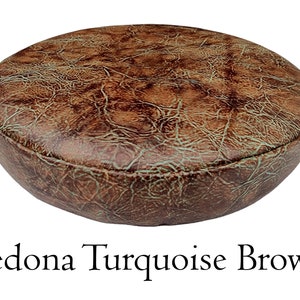 Handmade Genuine Leather Round Bar Stool / Counter Stool Replacement ...