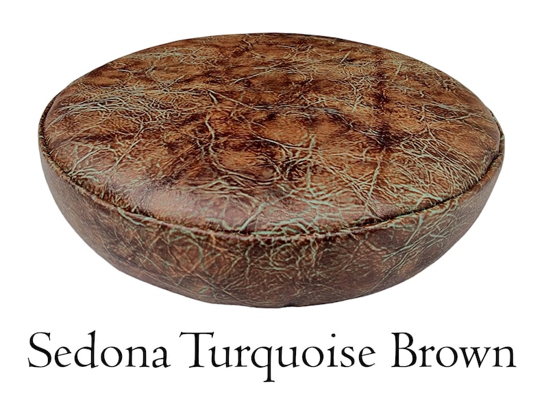 Handmade Genuine Leather Round Bar Stool / Counter Stool Replacement ...