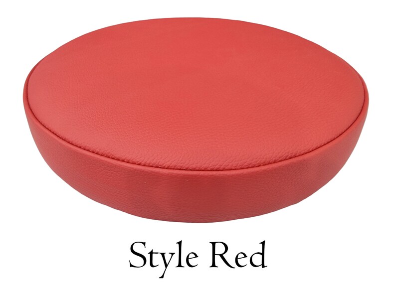 Handmade Genuine Leather Round Bar Stool / Counter Stool Replacement ...