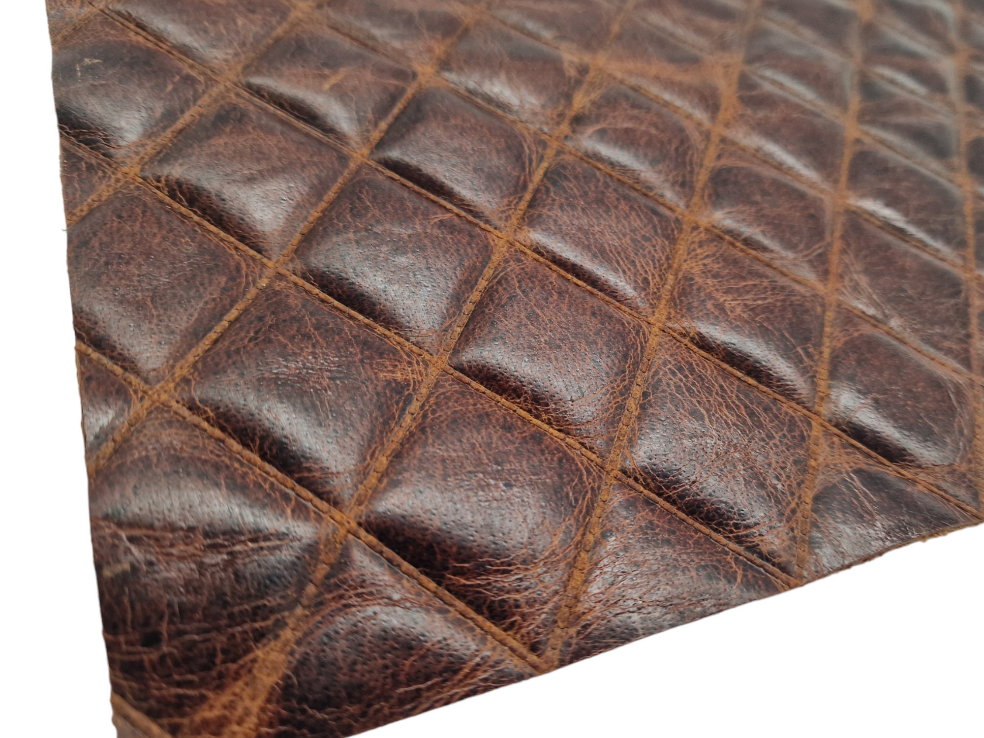 Diamond Stitch Genuine Leather – Upholstery & Craft Fabric - Etsy