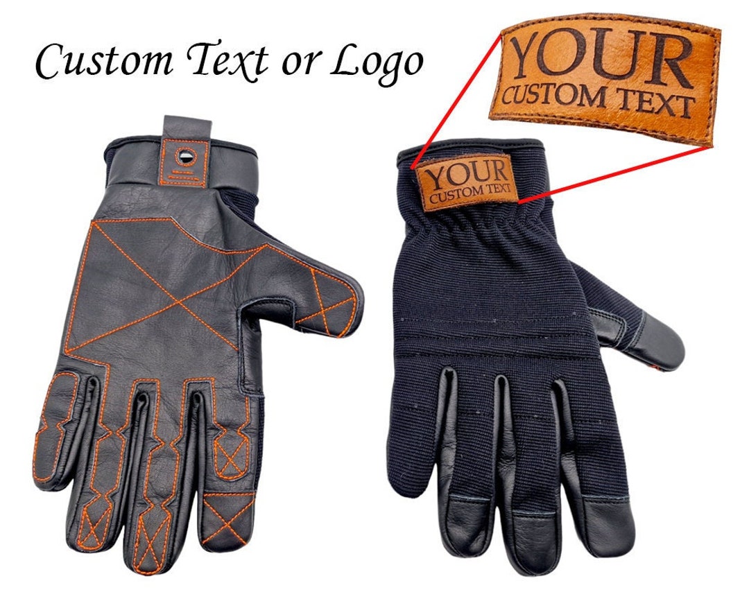 Super Tough Custom Engraved Genuine Leather Work Gloves Gardening ...